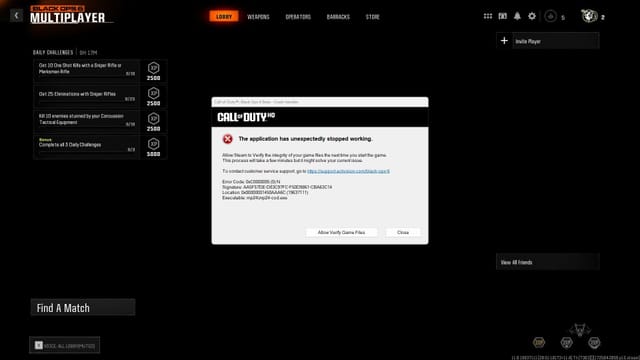 Black Ops 6 error code 0xc0000005(0) N: Possible fixes, reasons, and more