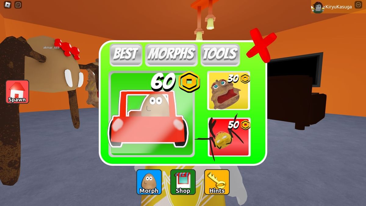 How to play Roblox Pou Morphs
