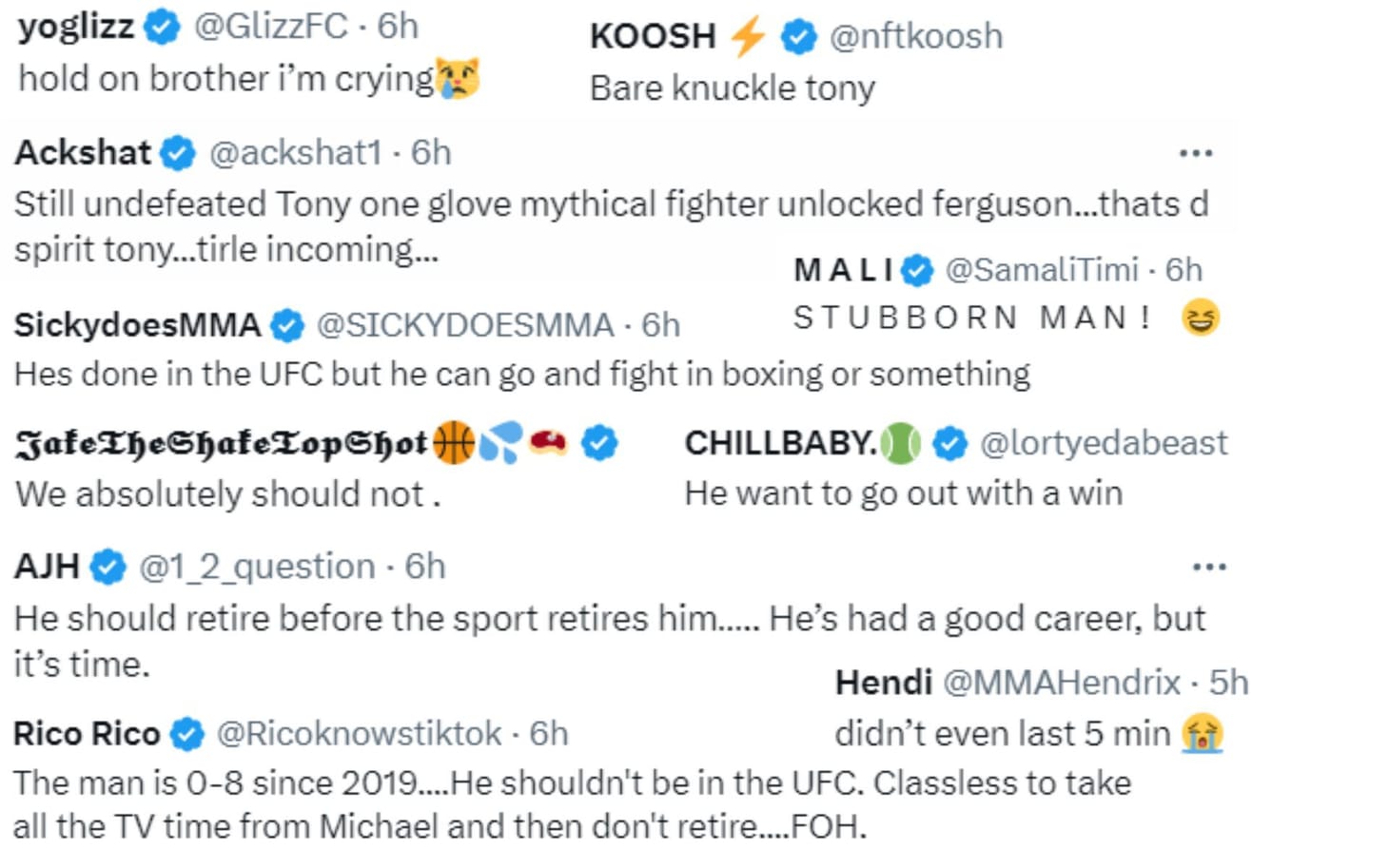 "This is sad" - Fans react as Tony Ferguson changes his mind about ...