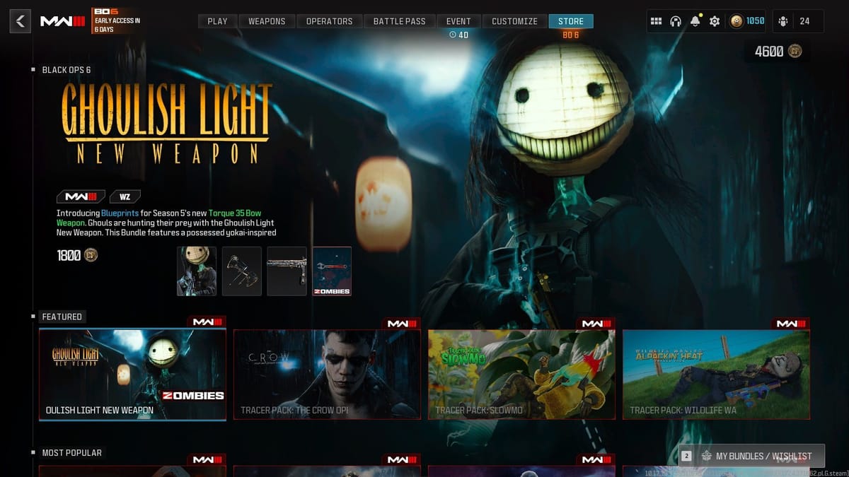 Ghoulish Light New Weapon bundle in MW3 and Warzone: Price, what's ...