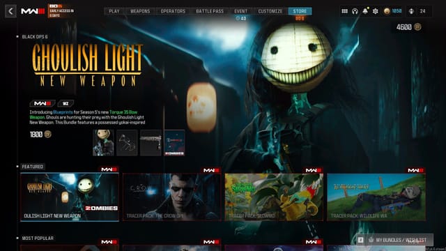 Ghoulish Light New Weapon bundle in MW3 and Warzone: Price, what's ...