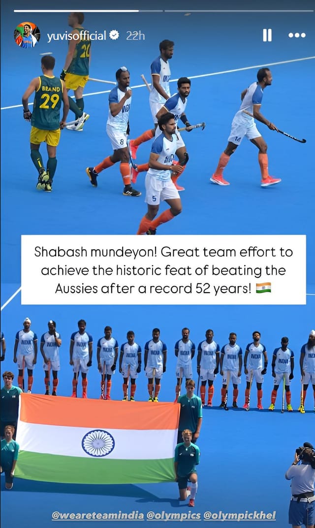 "Shabash mundeyon" – Yuvraj Singh congratulates India men’s hockey team ...