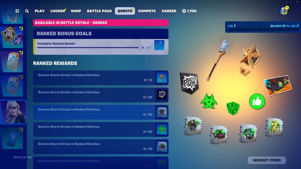 All Fortnite Chapter 5 Season 4 Ranked quests and rewards