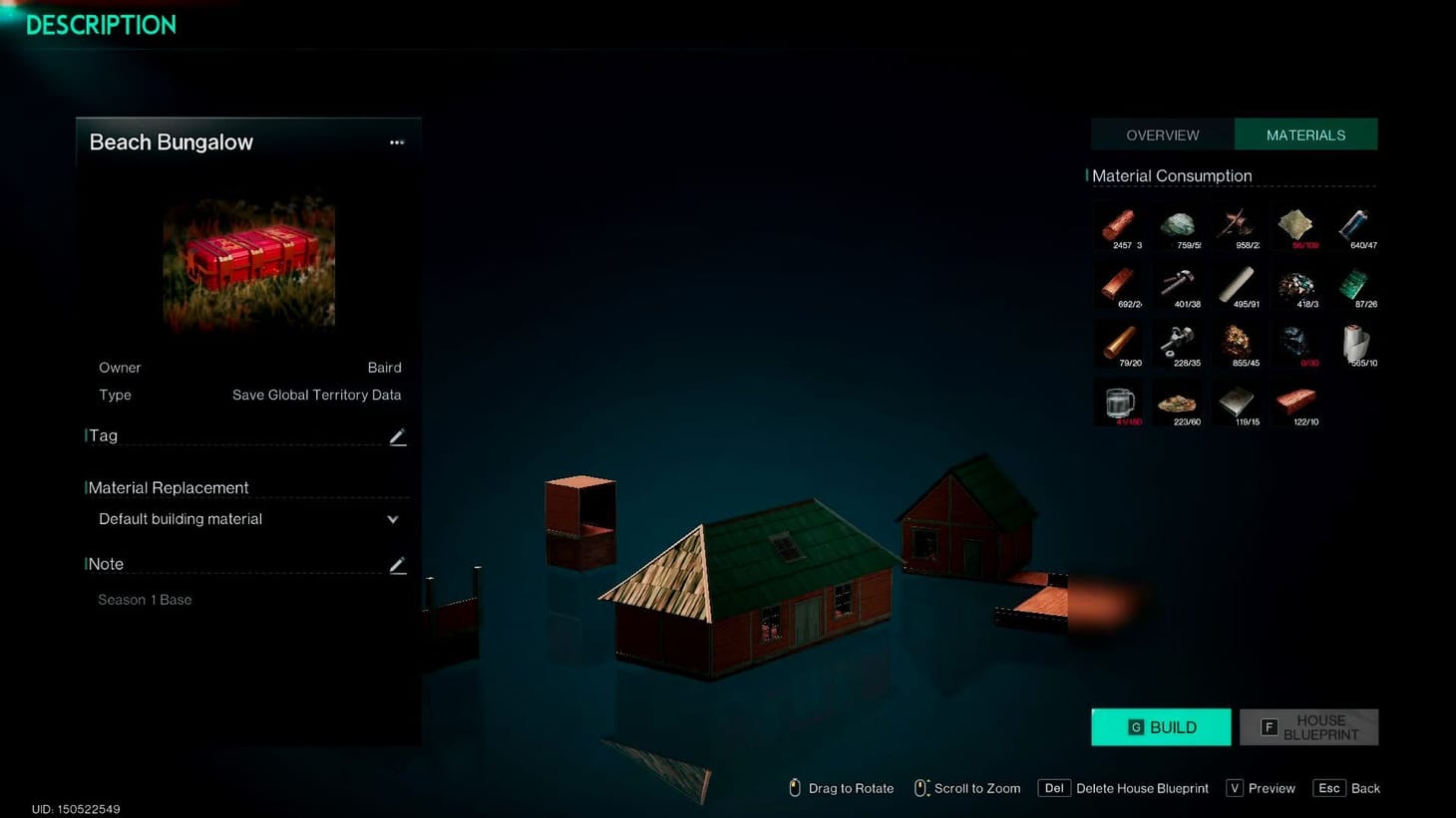 How to save and use House Blueprint in Once Human