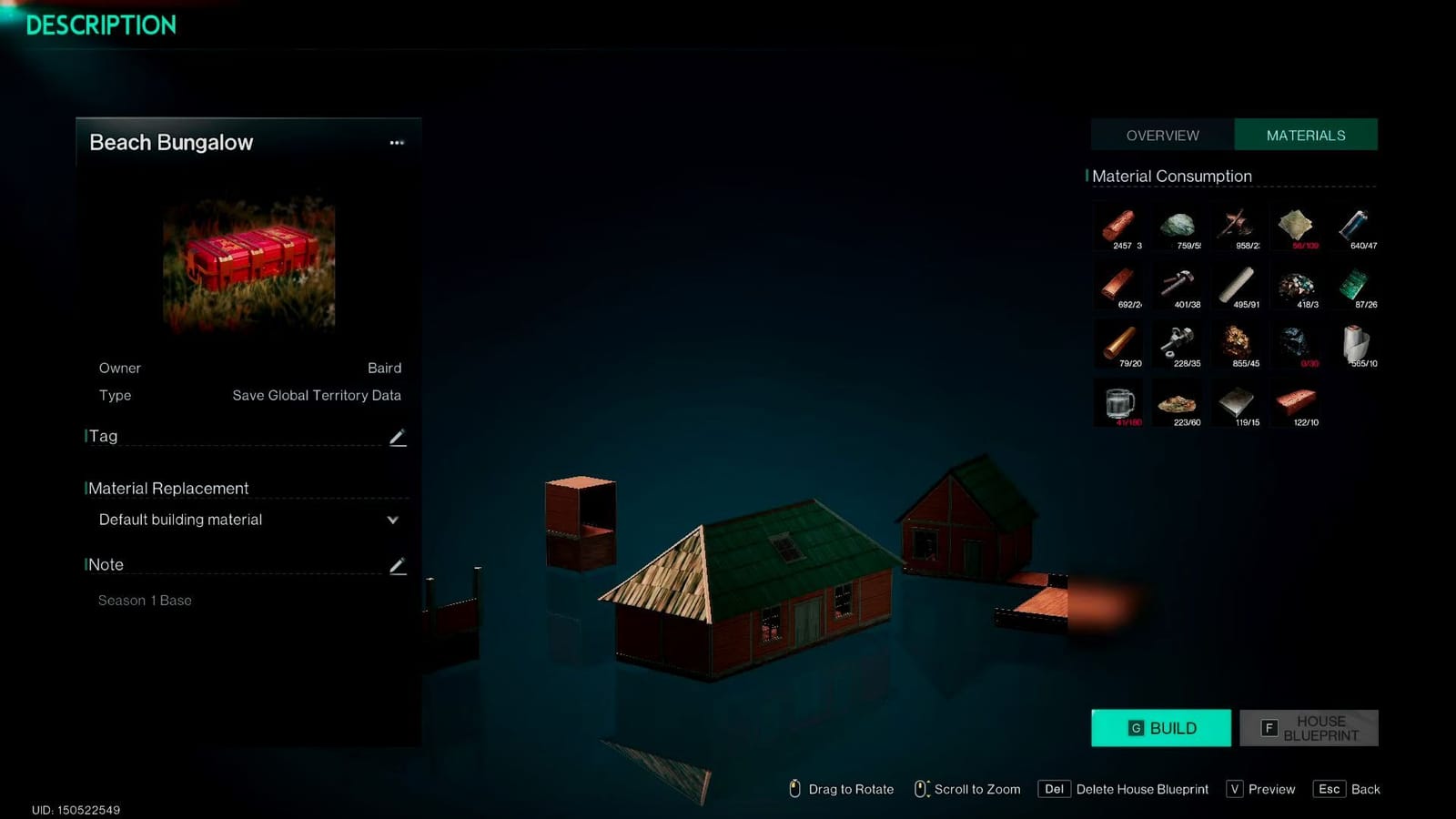 How to save and use House Blueprint in Once Human