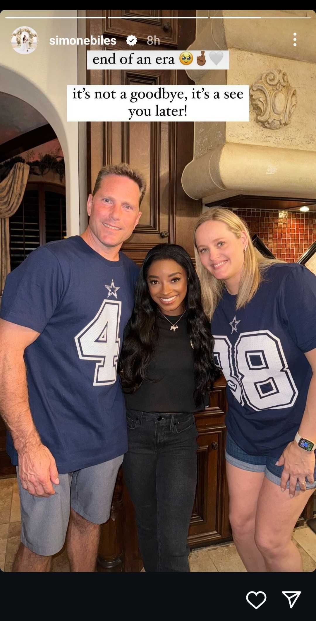 "It's not a goodbye, It's a see you later" - Simone Biles posts a ...