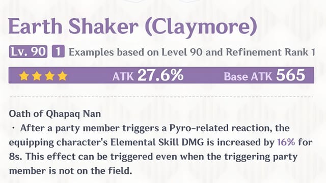 Earth Shaker in Genshin Impact: Stats, materials, and best characters