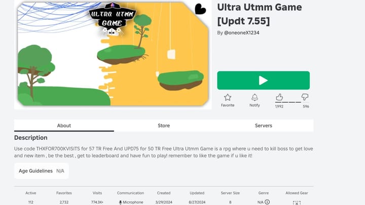 Ultra Utmm Game Codes (2024)