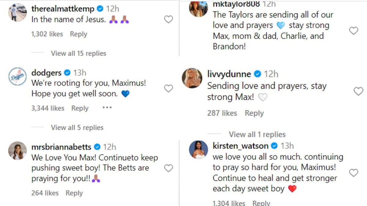 “Stay strong Max” - MLB community sends well wishes to Freddie Freeman ...