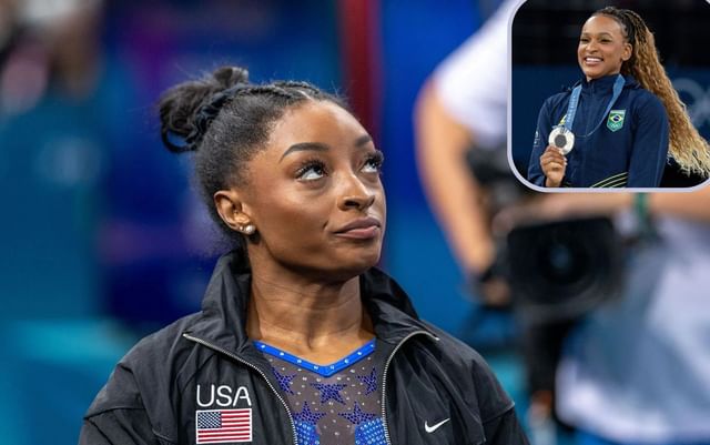 "I'm tired; I'm gonna hand it to Rebecca Andrade now" - Simone Biles ...