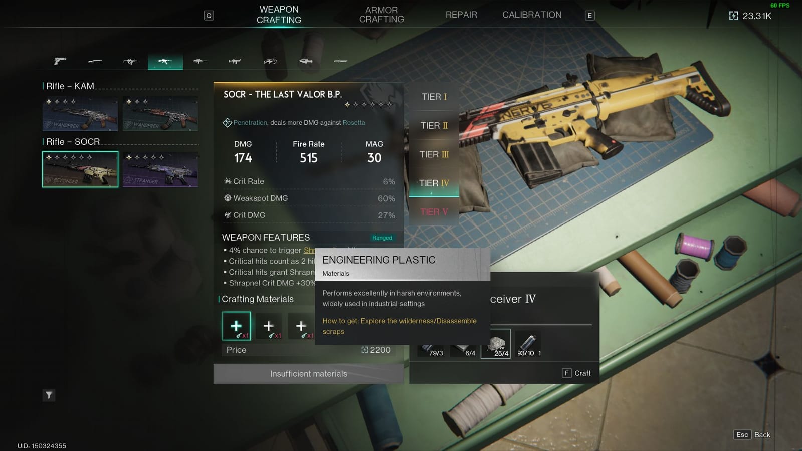 How to get Engineering Plastic in Once Human