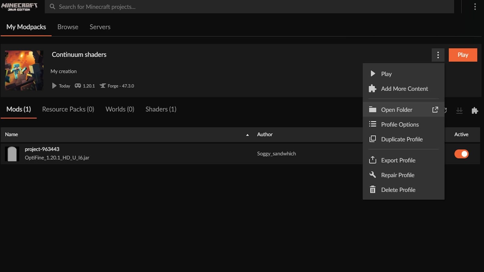 Minecraft Continuum Shaders: How to get and use