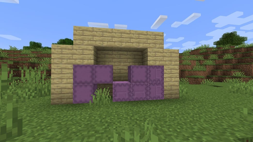 How to make a secret entrance using shulker box in Minecraft