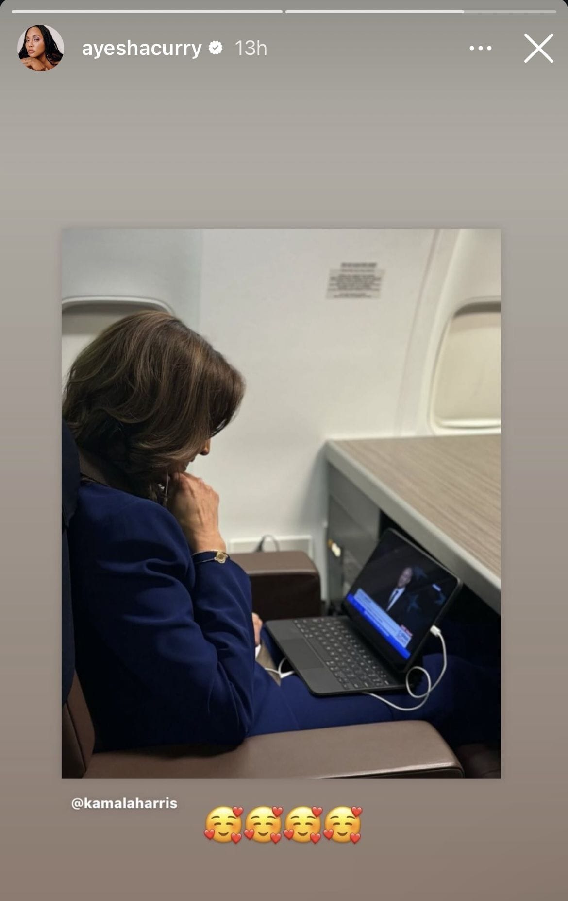 Steph Curry's wife Ayesha Curry expresses love for VP Kamala Harris ...