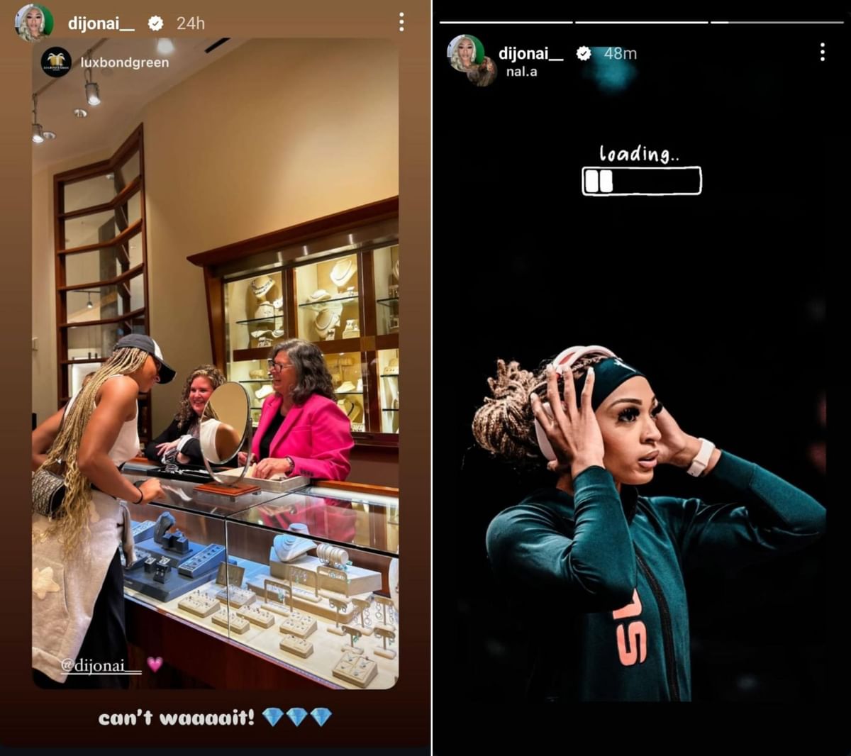 In Photos: DiJonai Carrington goes diamond shopping as she debuts long ...