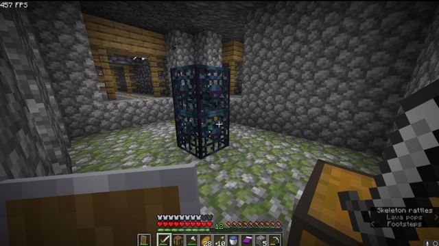Minecraft player discovers incredibly rare stacked spawner blocks