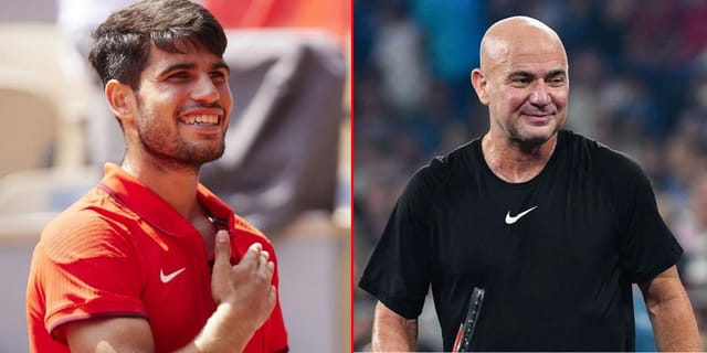 Andre Agassi spots Carlos Alcaraz wearing Nike Air Tech Challenge 2 ...