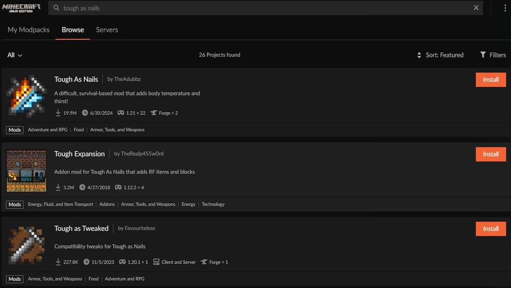 Minecraft Tough as Nails mod: Features and installation guide