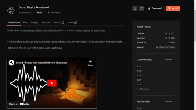 Transform Minecraft's Caves and Nether with realistic and scary sound mod