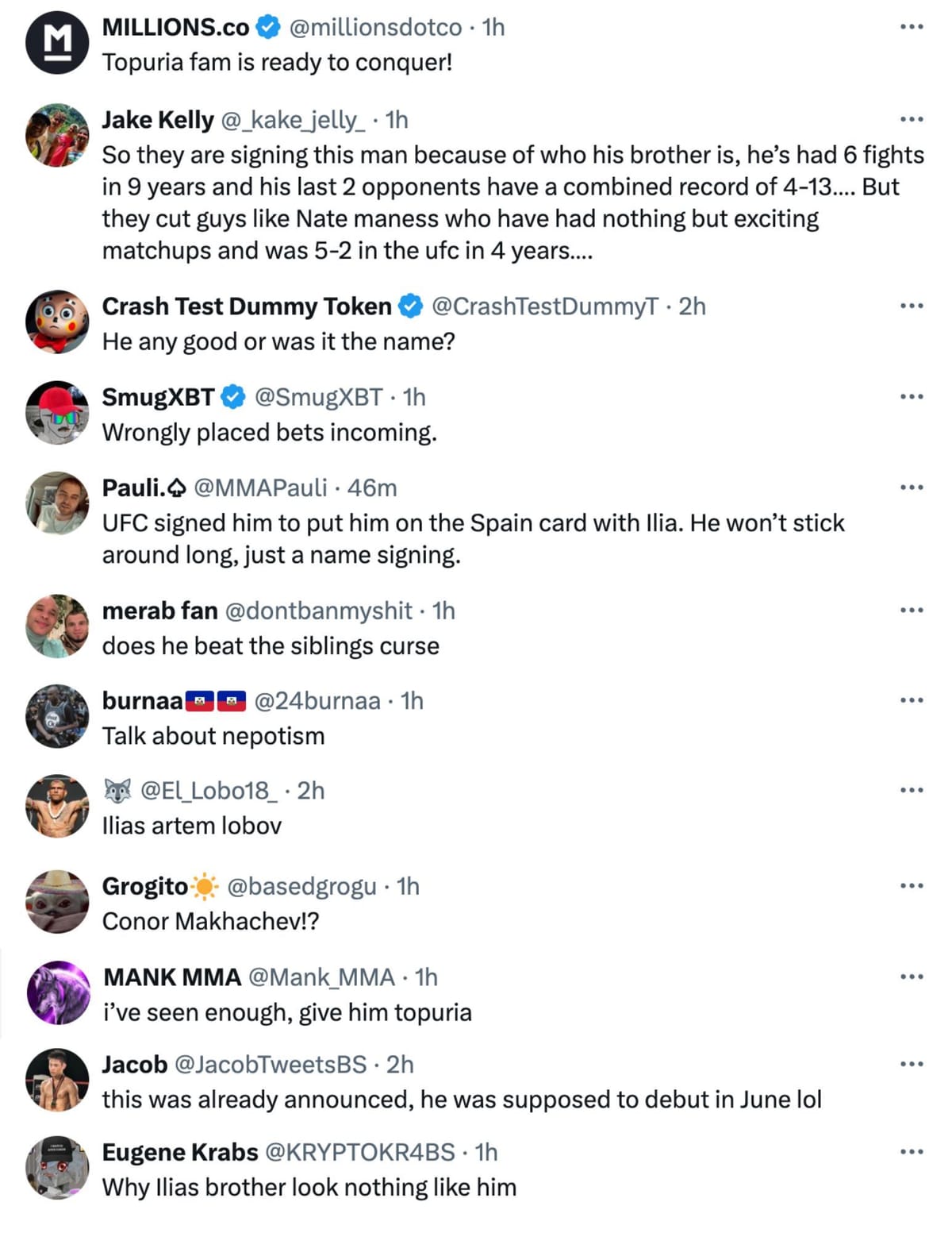 "Next BW champ after Merab" - Fans react after Ilia Topuria's brother ...