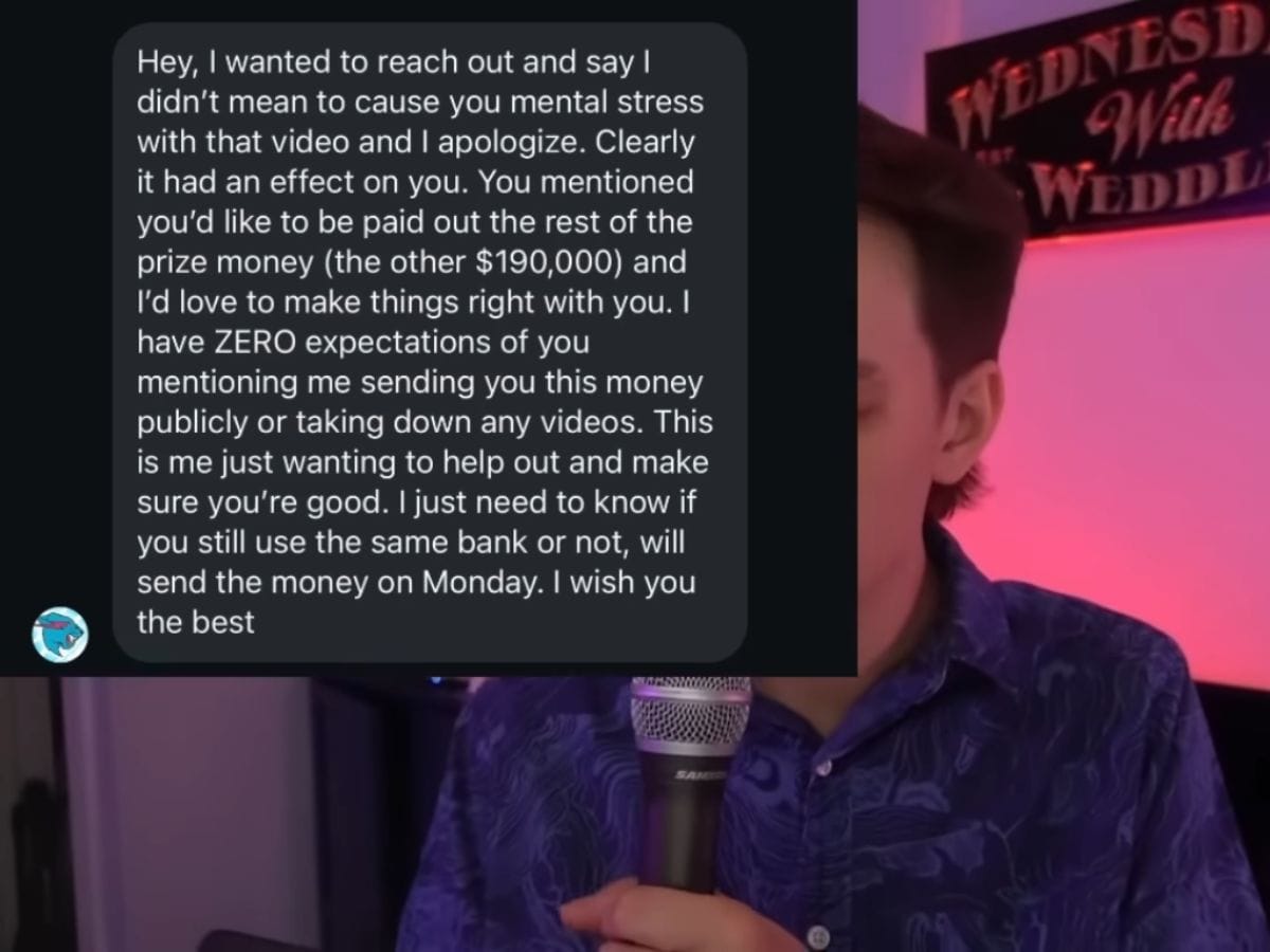 Jake Weddle claims MrBeast allegedly reached out to him and offered ...