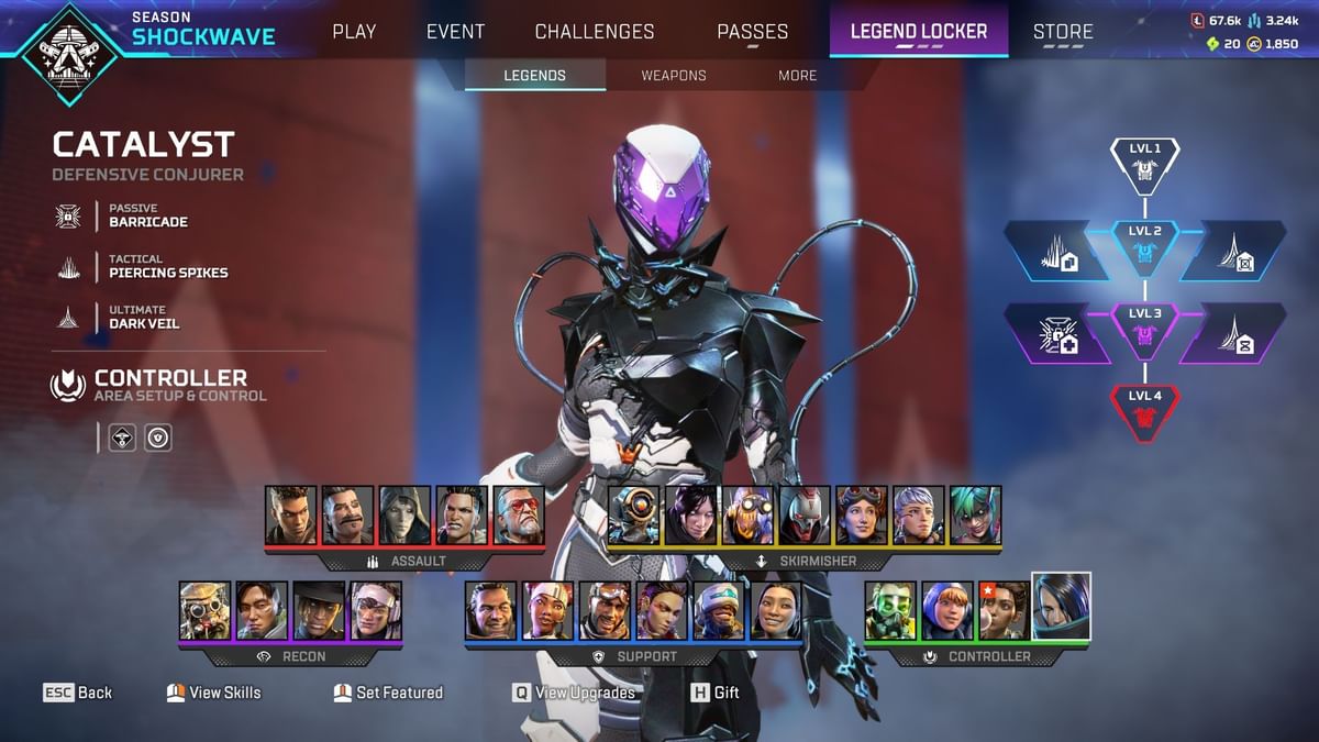 All Controller Legends for Broken Moon in Apex Legends Season 22, ranked