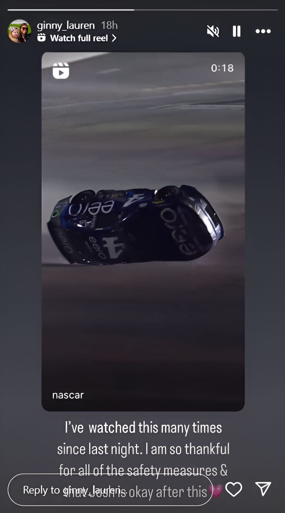 "I'm so thankful" - Josh Berry's wife expresses gratitude for NASCAR ...