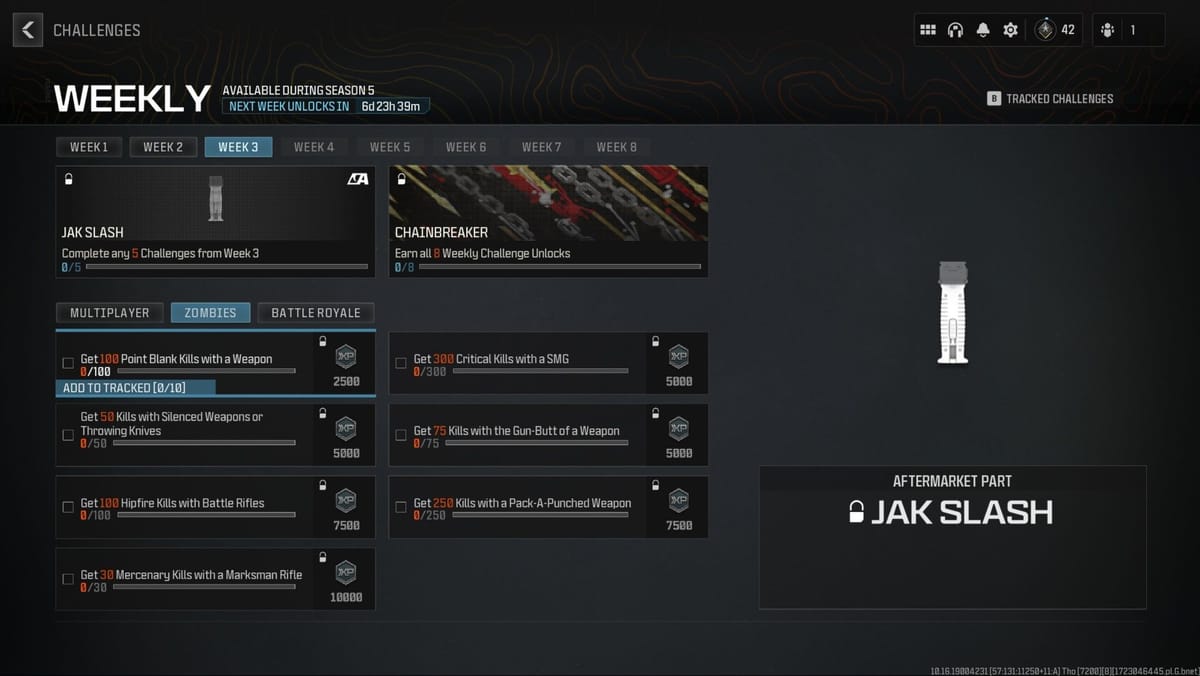 How to unlock JAK Slash Aftermarket Part in MW3 and Warzone