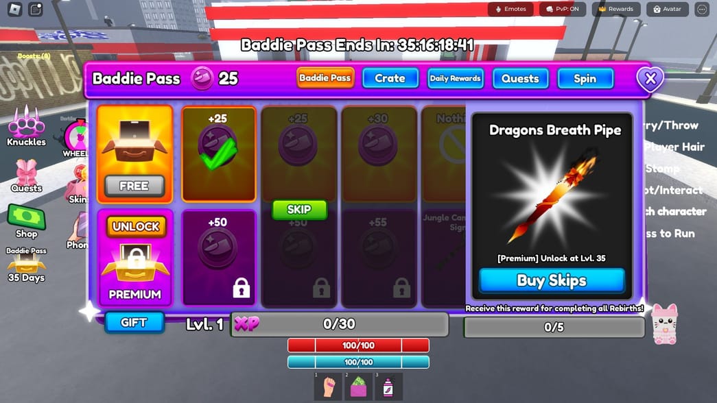 Roblox Baddies: Baddie Pass, All Rewards, and More