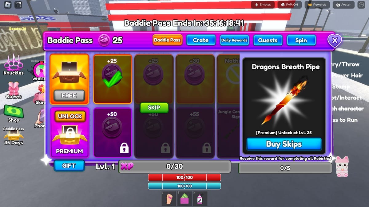 Roblox Baddies: Baddie Pass, All Rewards, and More