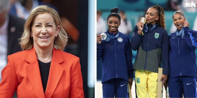 Chris Evert delighted by Simone Biles & Jordan Chiles bowing to Paris ...
