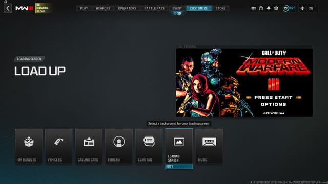 How to change Loading Screen in MW3