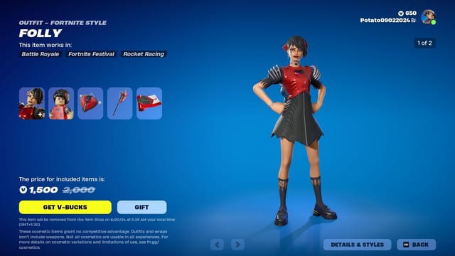 How to get the Folly skin in Fortnite