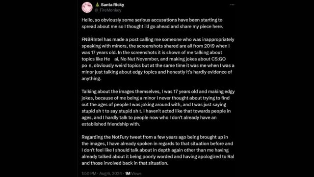 YouTuber iFireMonkey addresses accusations that he sent sexually ...