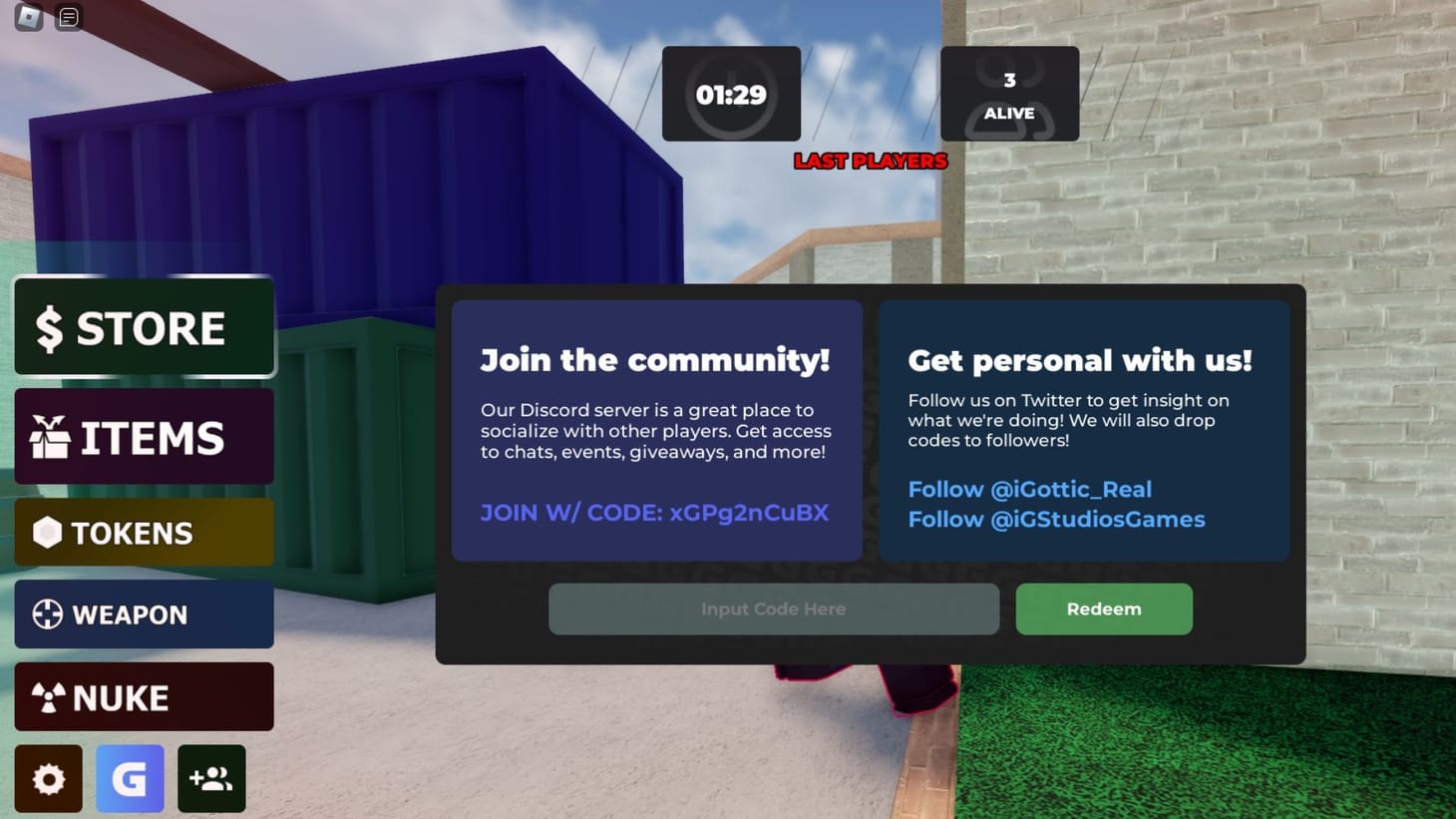 No Scope Arcade codes