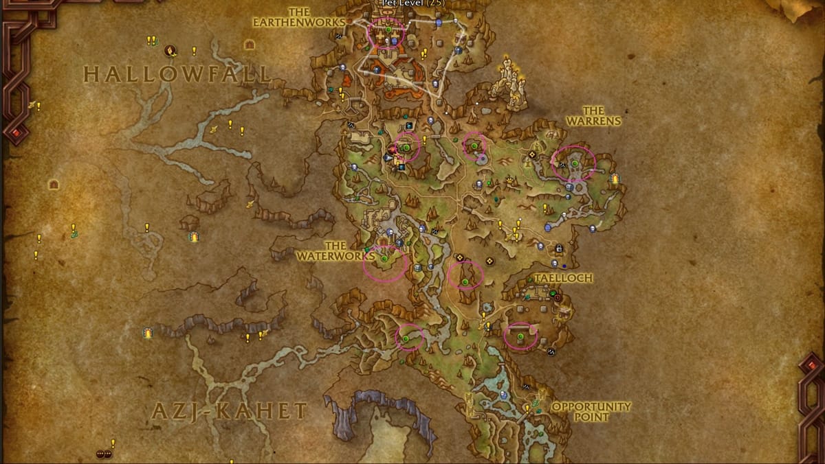 All Skyriding Glyph locations in WoW The War Within