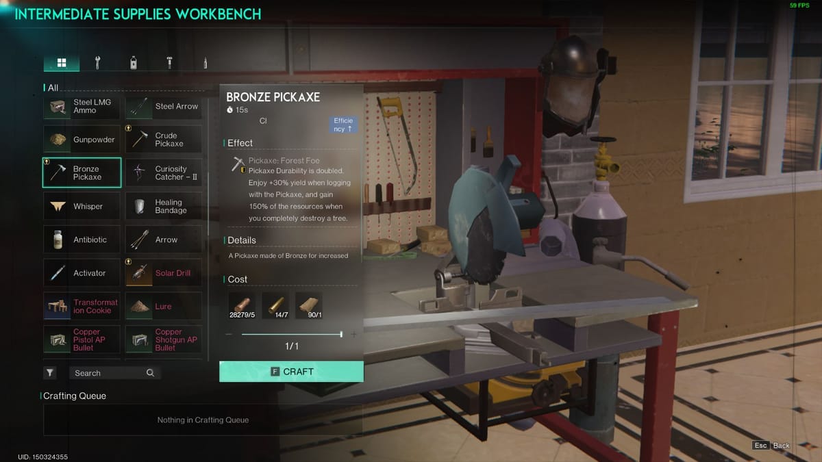 All pickaxe tiers in Once Human, and how to craft them