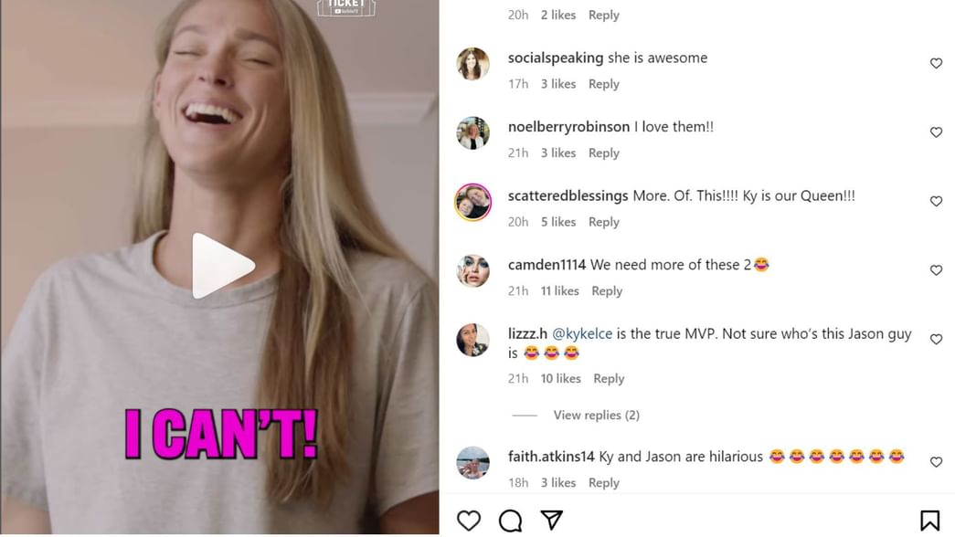 NFL fans hype Kylie and Jason Kelce's viral Sunday Ticket commercial ...