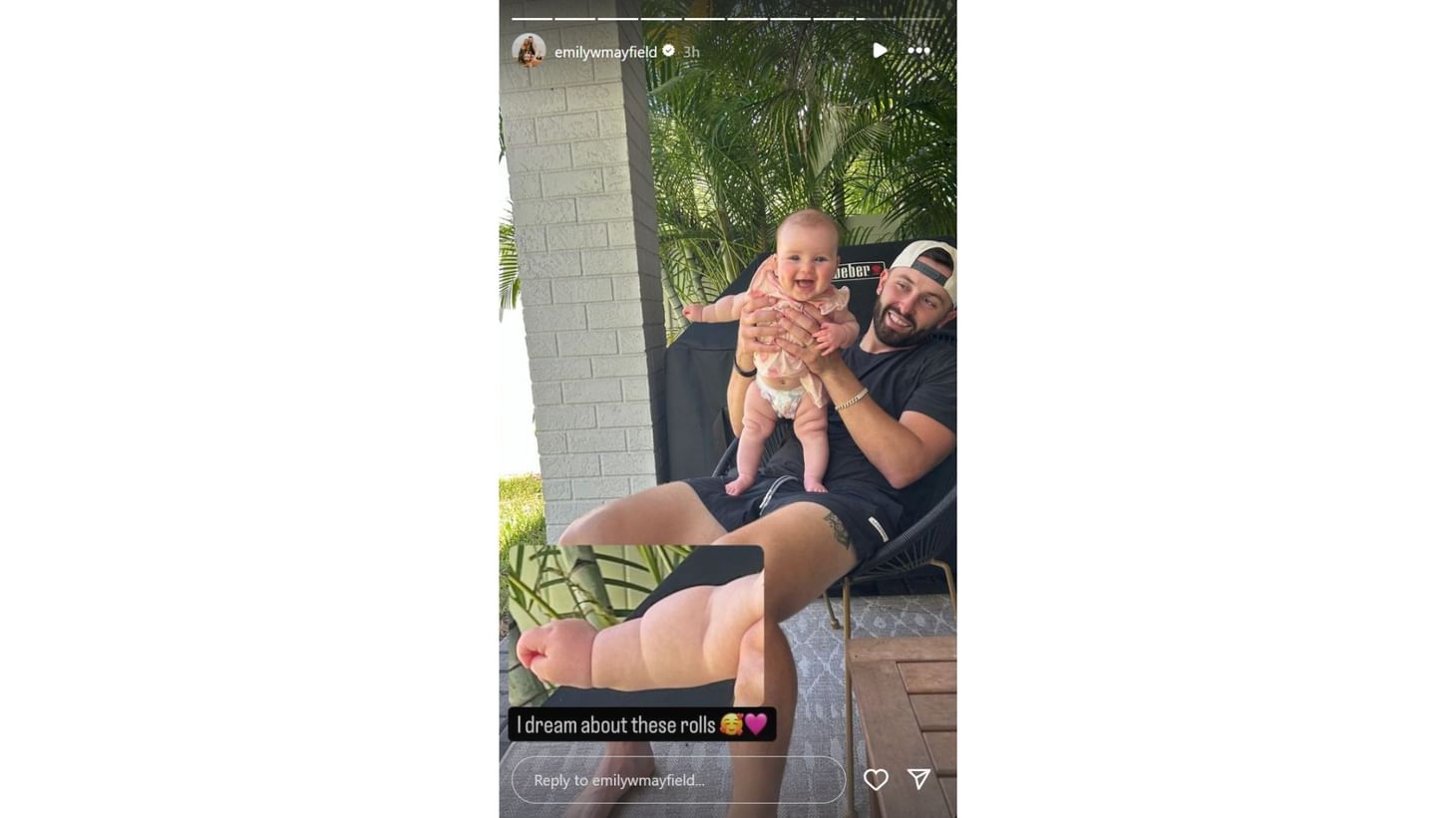 Baker Mayfield's wife Emily shares adorable 'dream' about daughter Kova Jade