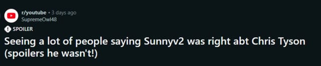 What did YouTuber SunnyV2 say about MrBeast and Ava Kris Tyson?