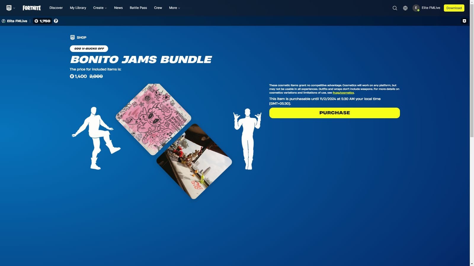 How to buy items from the Fortnite Web Shop