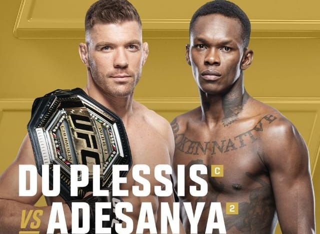 Dricus du Plessis vs. Israel Adesanya head to head record