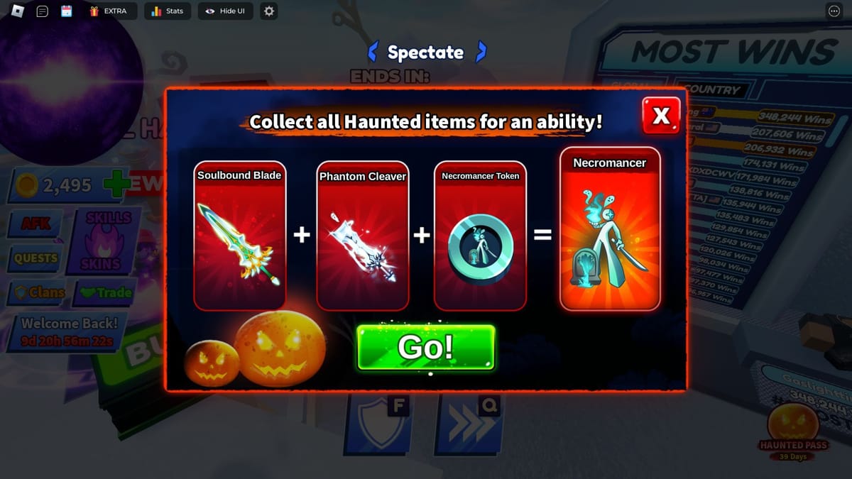 How to get the Necromancer ability in Blade Ball