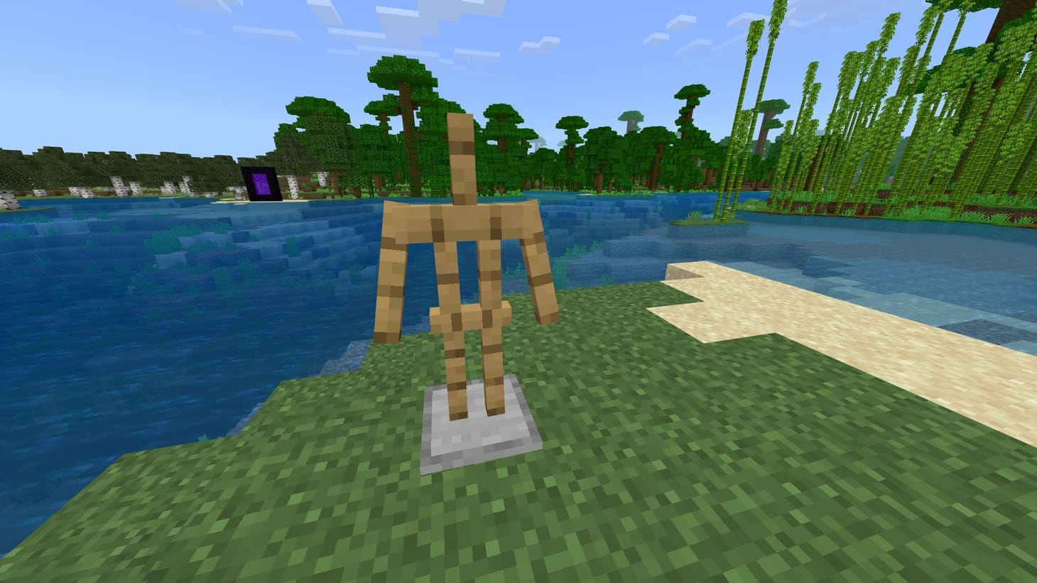 How to give armor stands weapons in Minecraft