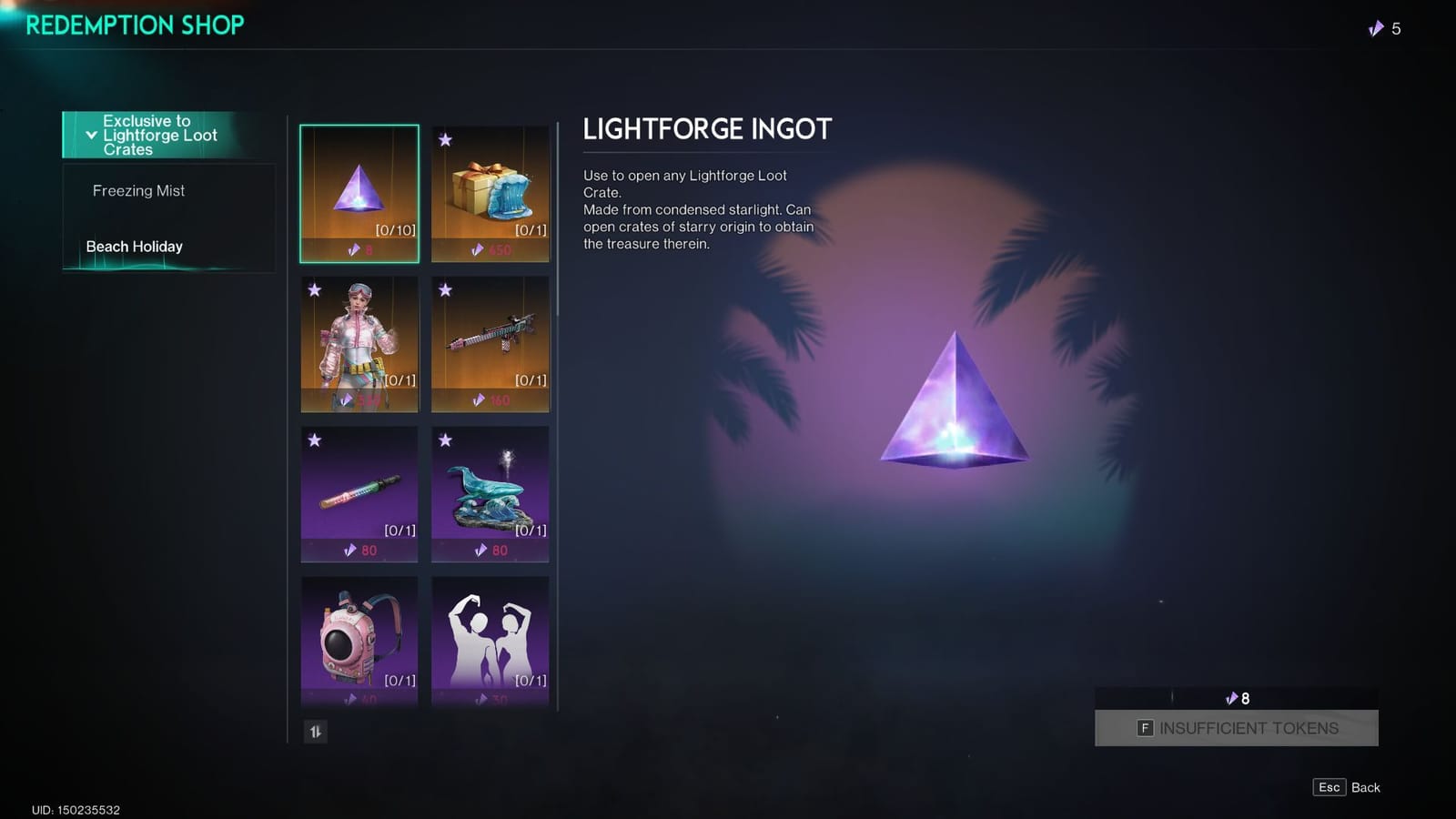 All Lightforge Loot Crate drops in Once Human