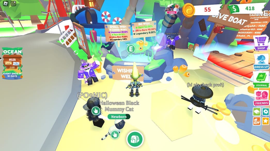 All Ocean Event pets in Adopt Me