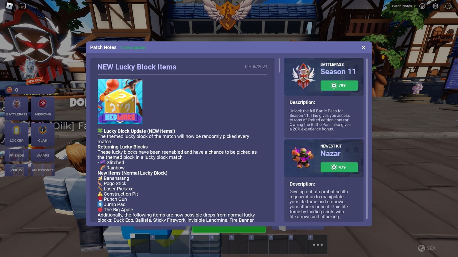 BedWars Lucky Block Update: Returning Lucky Blocks, New Items, and more