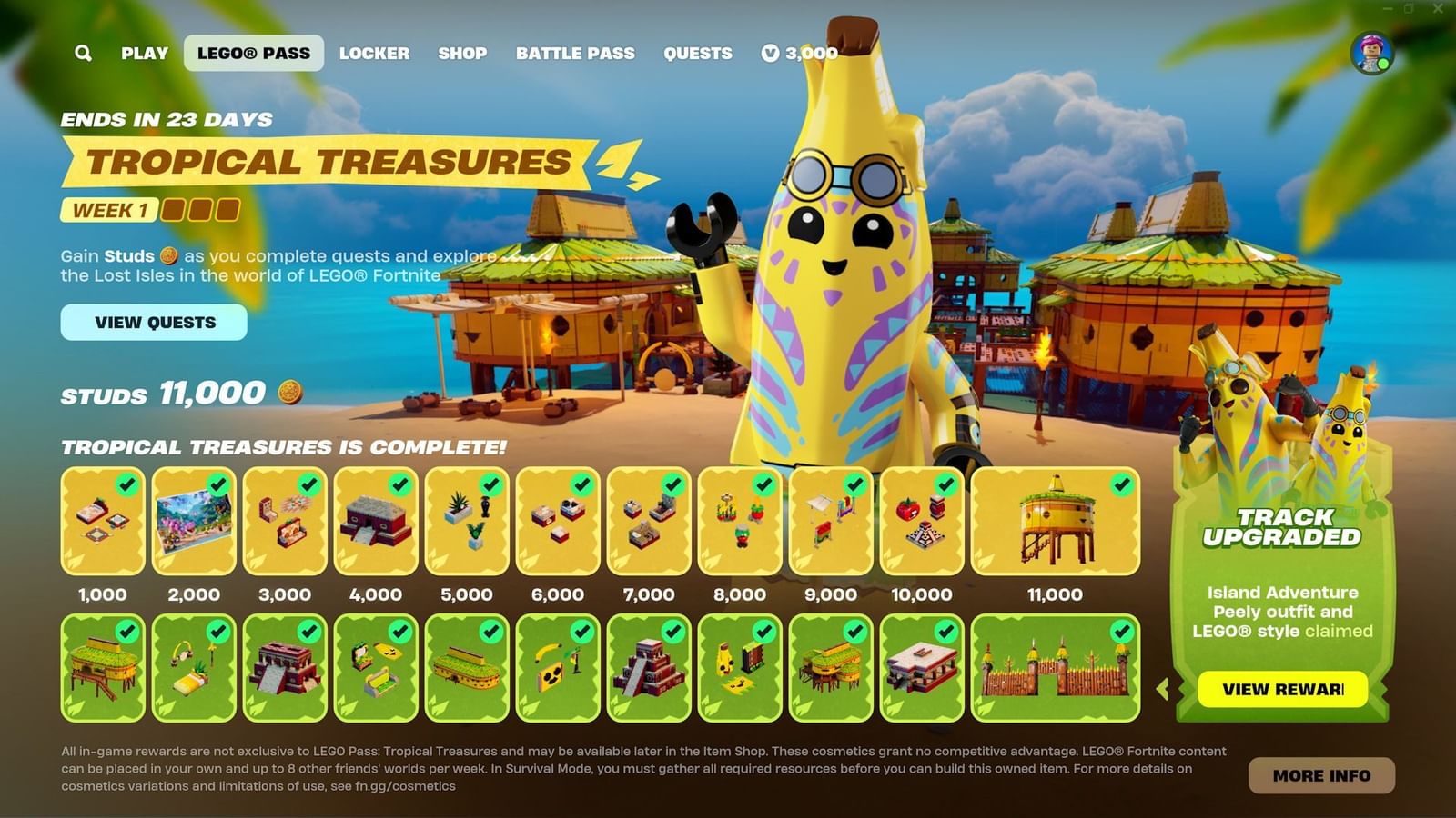 LEGO Fortnite Tropical Treasures Pass: How to get and full list of ...