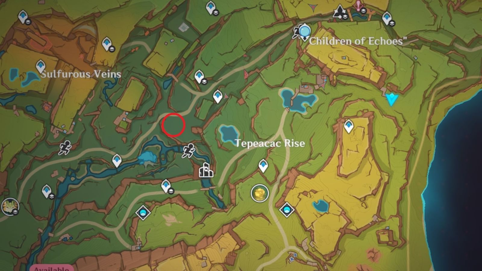 Genshin Impact Tepeacac Rise Pyroculus locations