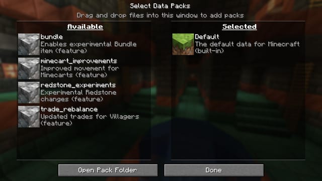 All experimental features available in Minecraft (2024)
